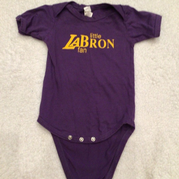 monag | One Pieces | Lebron James Little Fan Lakers Baby Onesie Purple ...
